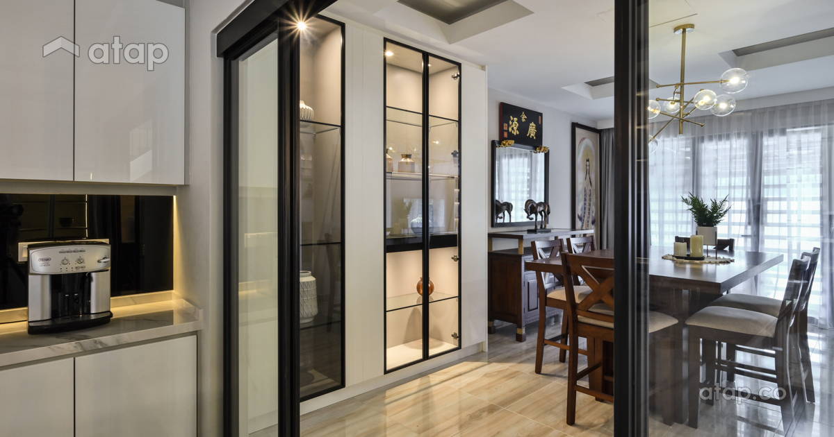 Modern Dining Room Kitchen semi-detached design ideas & photos Malaysia ...