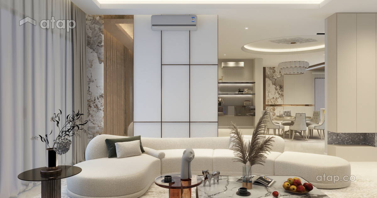 Contemporary Living Room bungalow design ideas & photos Malaysia | Atap.co