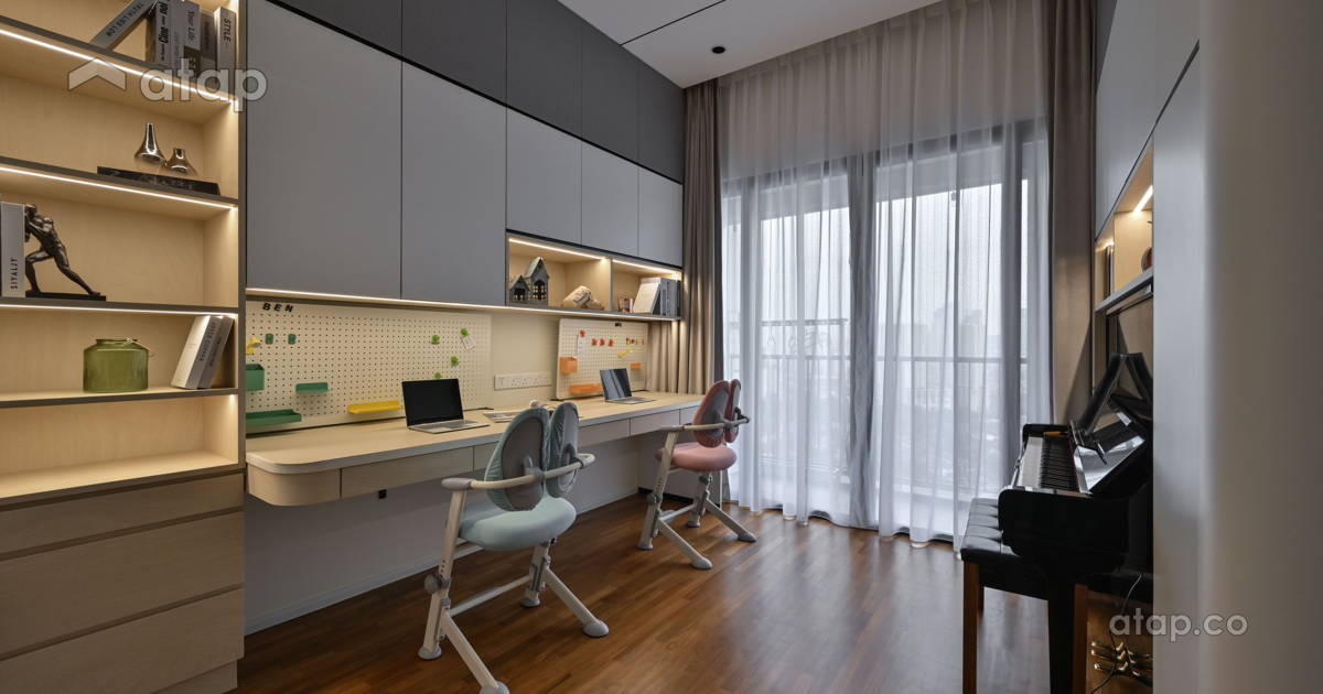 Contemporary Minimalistic Study Room condominium design ideas & photos ...