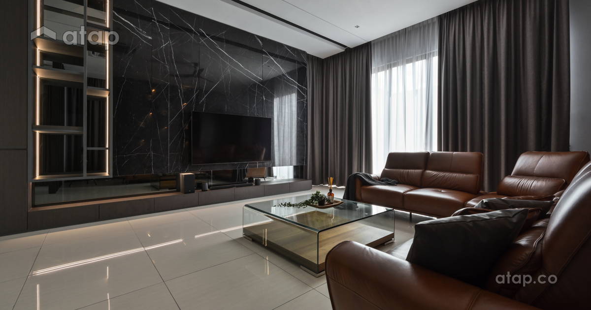 Contemporary Modern Living Room semi-detached design ideas & photos ...