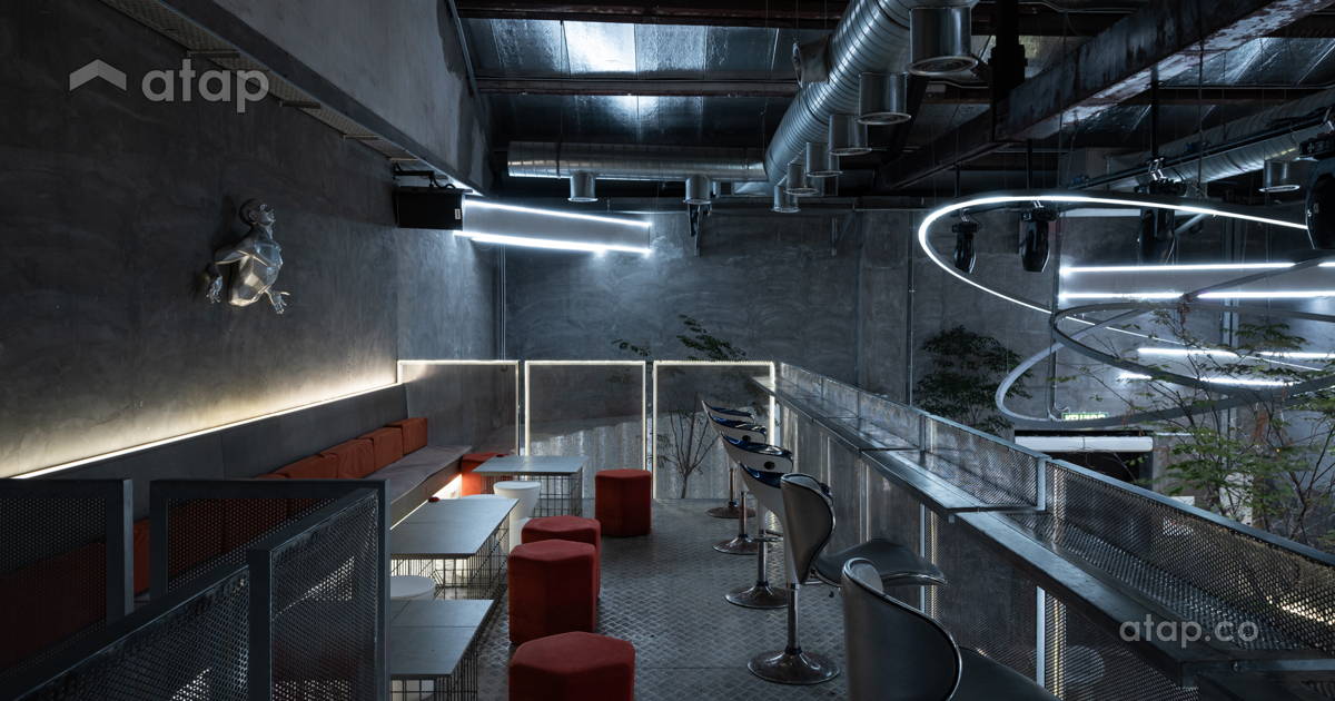 Industrial Modern Dining Room Retail shophouse design ideas & photos ...