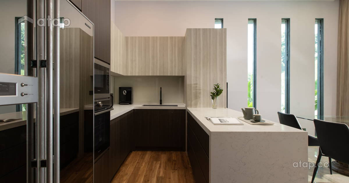 Modern Zen Kitchen terrace design ideas & photos Malaysia | Atap.co