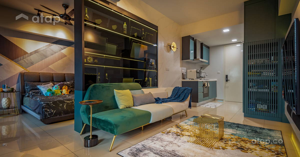 Contemporary Modern Bedroom Living Room condominium design ideas ...