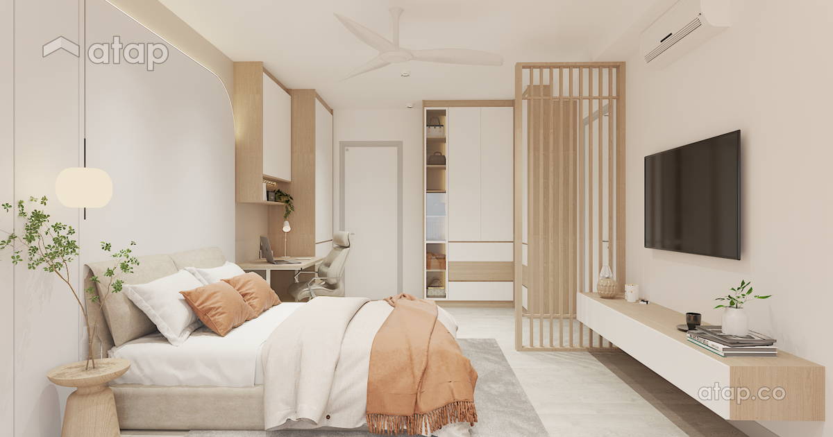 Scandinavian Zen Bedroom condominium design ideas & photos Malaysia ...