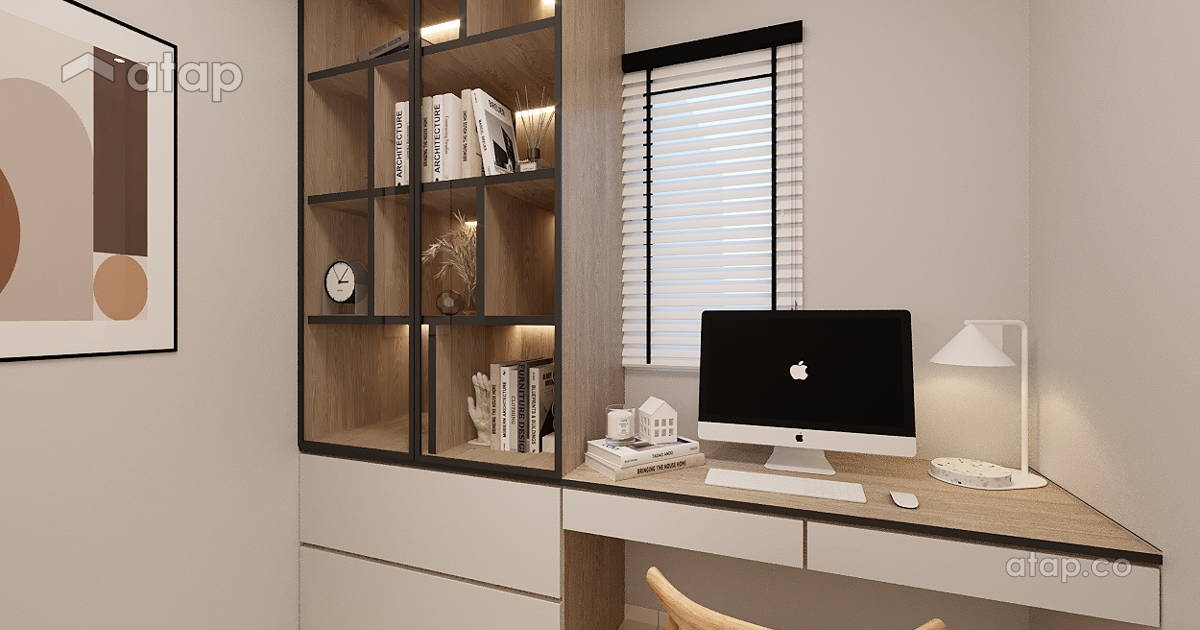 Modern Rustic Study Room condominium design ideas & photos Malaysia ...
