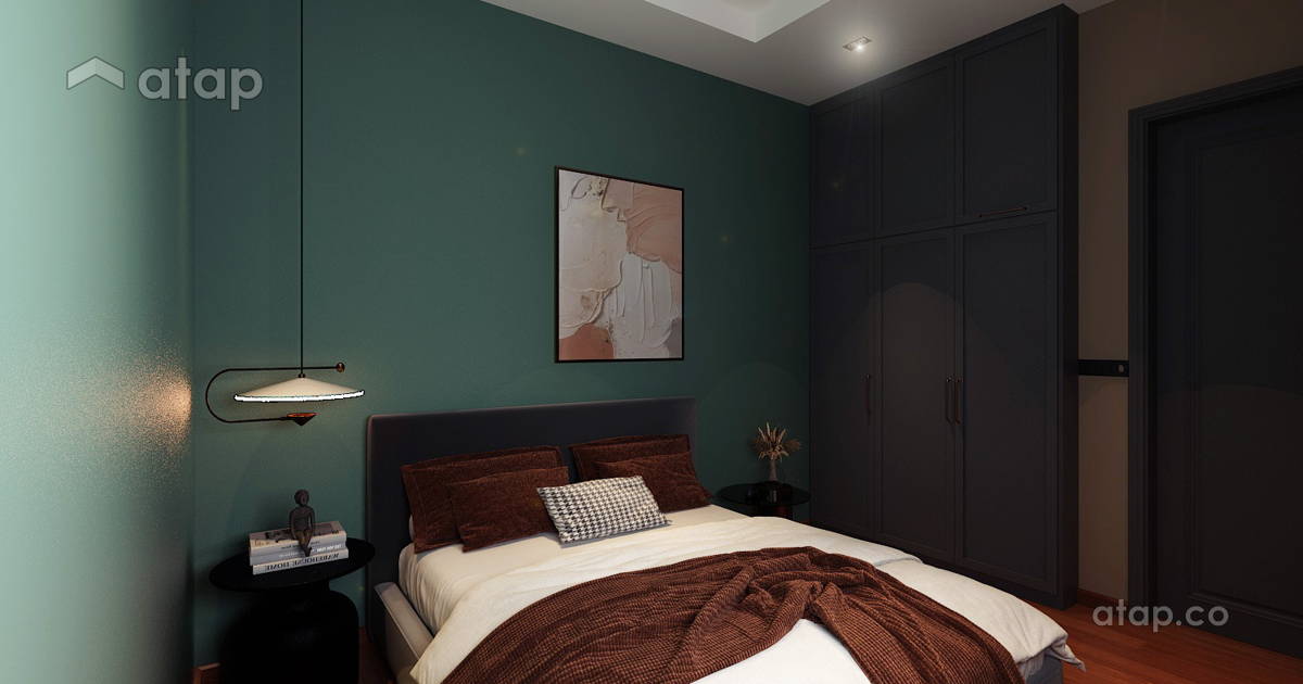 Modern Retro Bedroom condominium design ideas & photos Malaysia | Atap.co