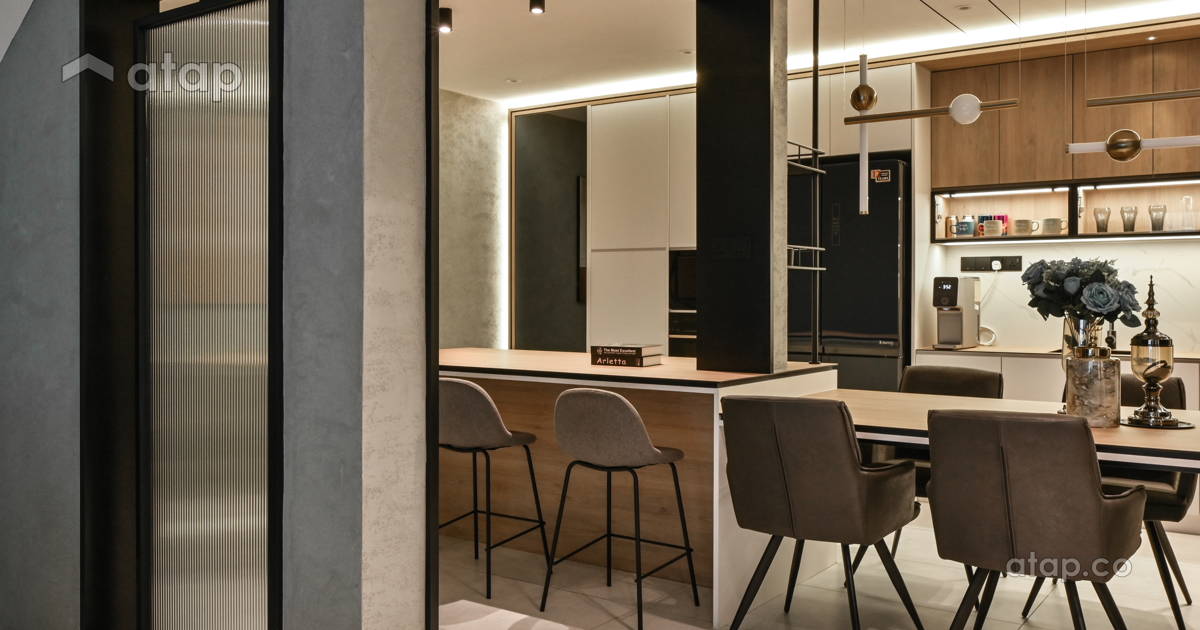 Contemporary Minimalistic Dining Room Kitchen terrace design ideas ...