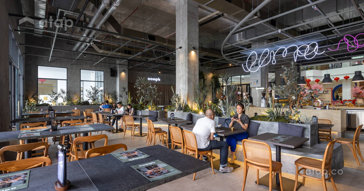 Industrial Minimalistic F&B shopping mall design ideas & photos ...