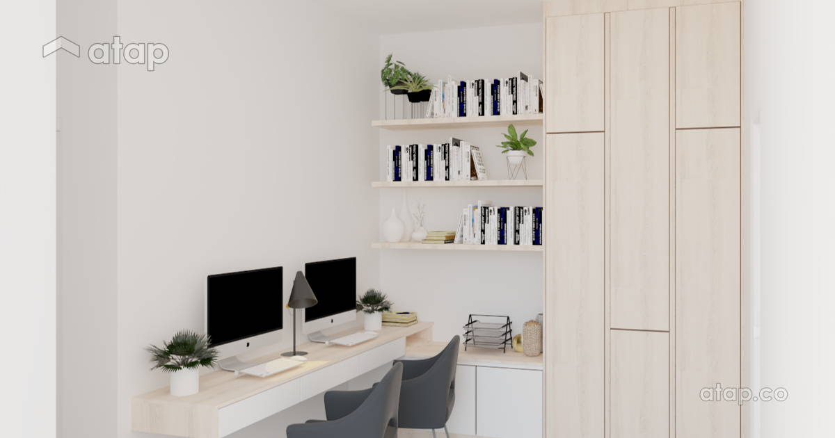 Modern Scandinavian Study Room terrace design ideas & photos Malaysia ...