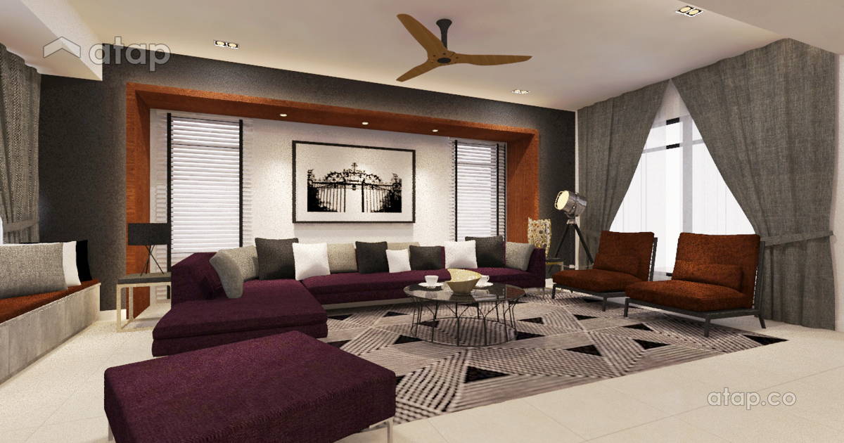 Contemporary Modern Living Room semi-detached design ideas & photos ...