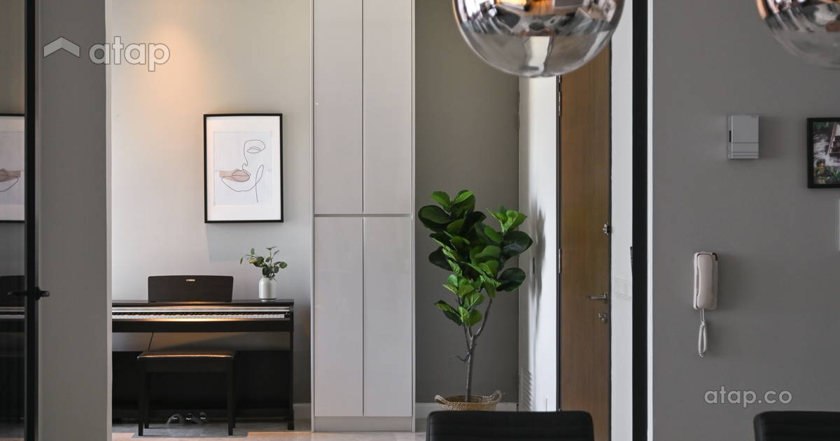 Contemporary Modern Foyer Living Room condominium design ideas & photos ...