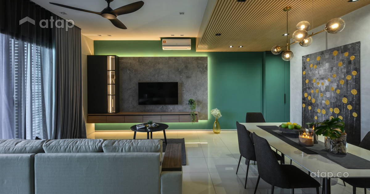 Modern Living Room condominium design ideas & photos Malaysia | Atap.co