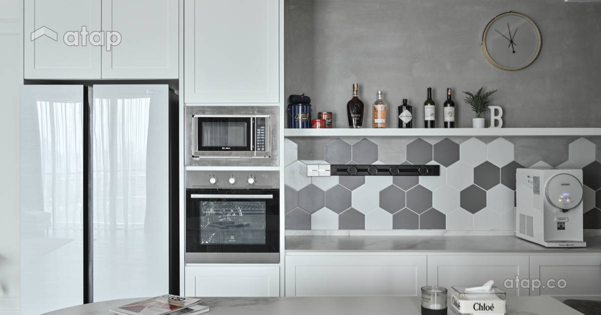 Minimalistic Scandinavian Dining Room Kitchen condominium design ideas ...