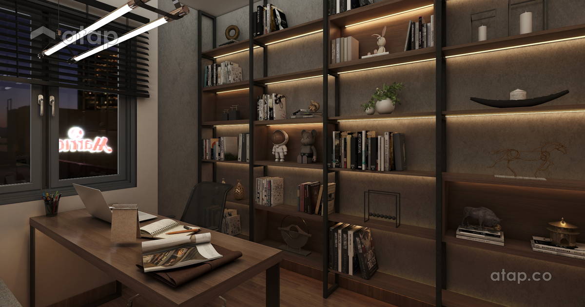 Industrial Study Room condominium design ideas & photos Malaysia | Atap.co