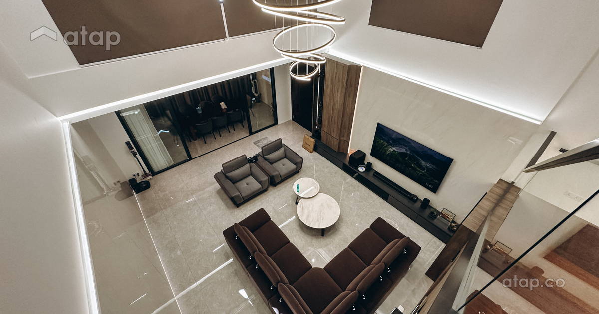 Contemporary Modern Living Room bungalow design ideas & photos Malaysia | Atap.co