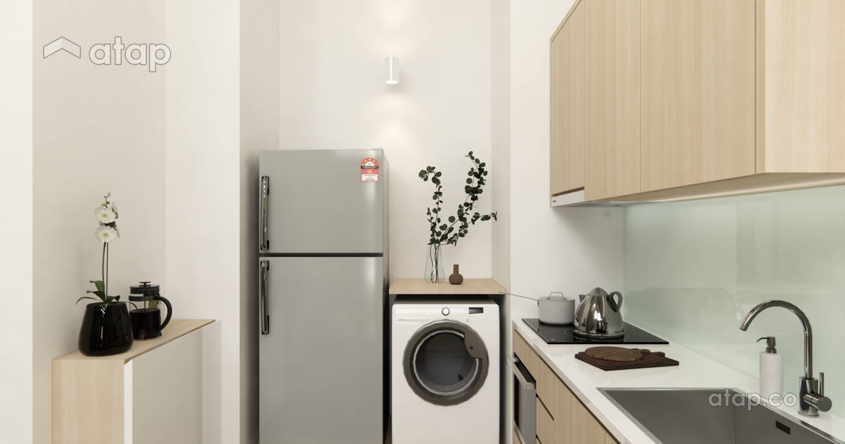 Contemporary Modern Dining Room Kitchen condominium design ideas ...