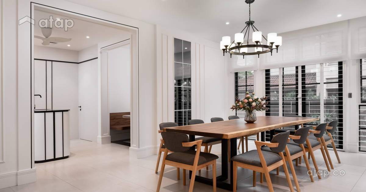 Minimalistic Modern Dining Room terrace design ideas & photos Malaysia ...