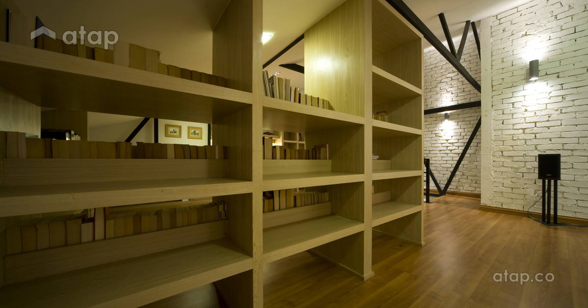 Industrial Rustic Study Room condominium design ideas & photos Malaysia ...