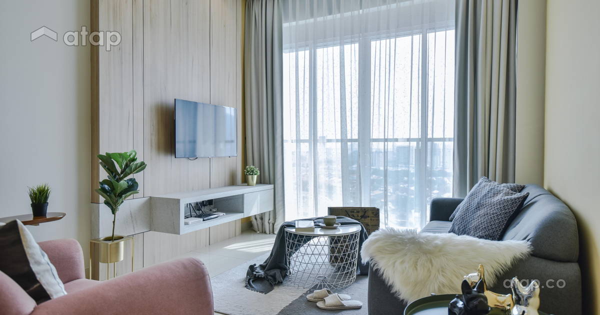 Asian Contemporary Living Room condominium design ideas & photos ...