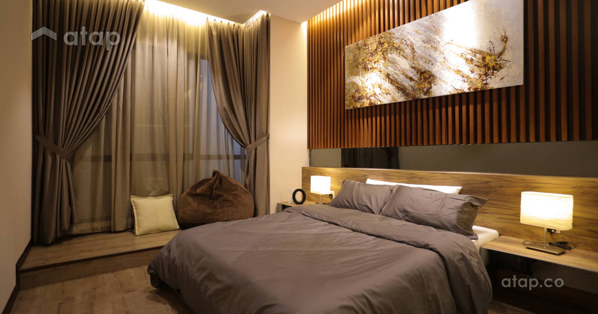 Modern Retro Bedroom condominium design ideas & photos Malaysia | Atap.co