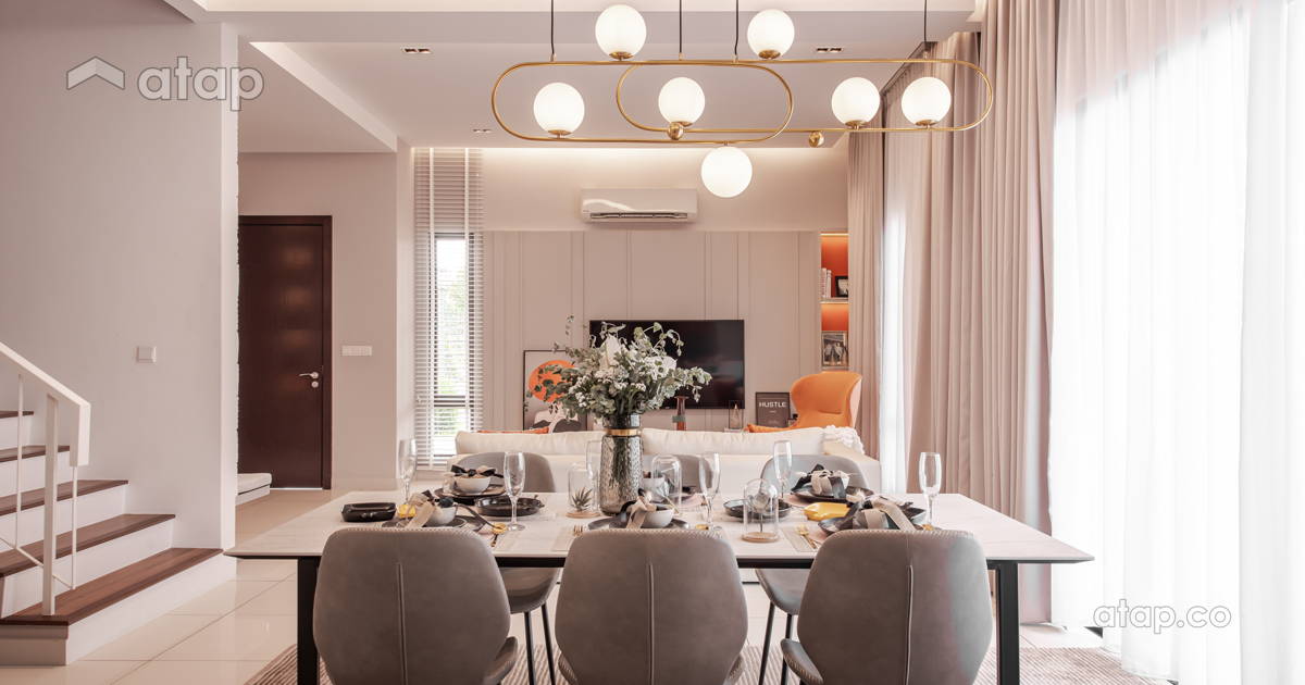 Classic Retro Dining Room Living Room terrace design ideas & photos ...