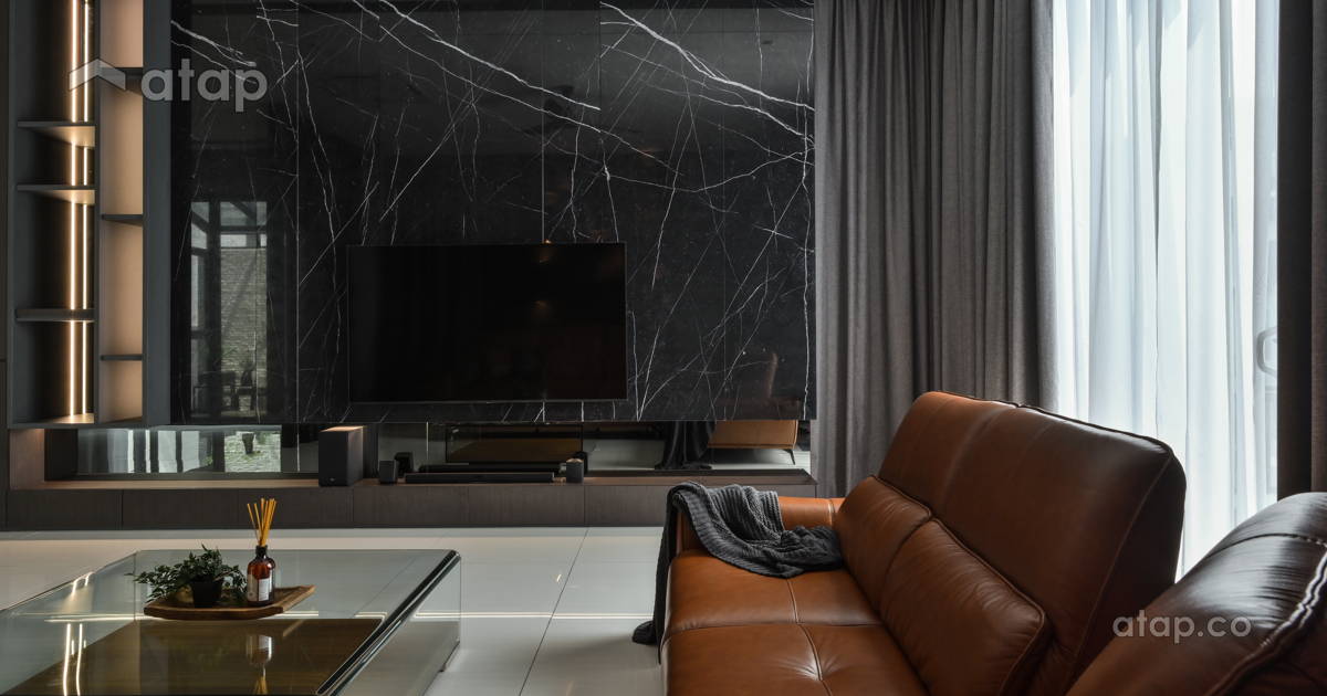 Contemporary Modern Living Room semi-detached design ideas & photos ...