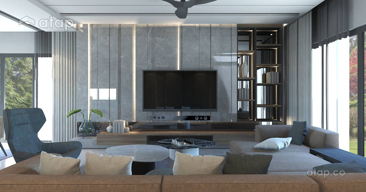 Contemporary Modern Living Room bungalow design ideas & photos Malaysia ...