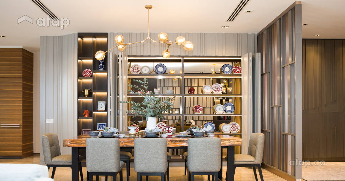 Classic Modern Dining Room Living Room condominium design ideas ...