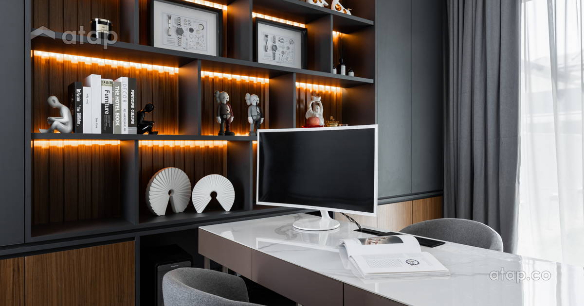 Contemporary Study Room townhouse design ideas & photos Malaysia | Atap.co
