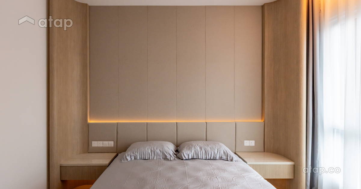 Modern Zen Bedroom condominium design ideas & photos Malaysia | Atap.co