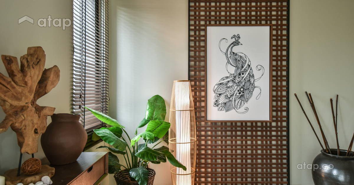 Asian Rustic Family Room Garden bungalow design ideas & photos Malaysia ...