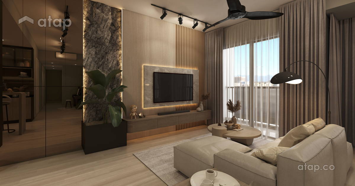 Sunway Serene - Dark Contemporary interior design renovation ideas ...