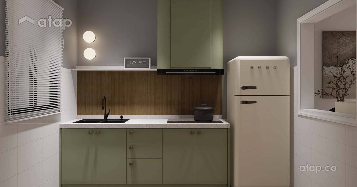 Vintage Zen Kitchen apartment design ideas & photos Malaysia | Atap.co