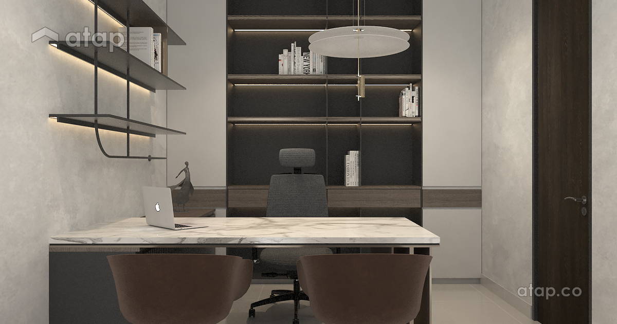 Classic Rustic Study Room semi-detached design ideas & photos Malaysia ...