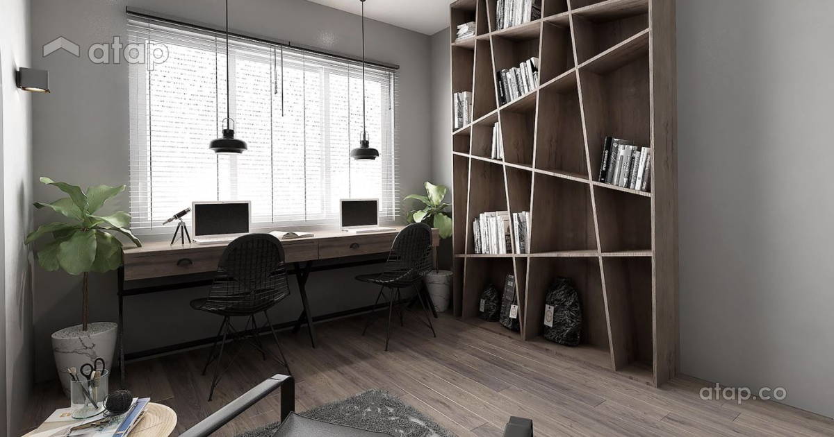 Industrial Modern Study Room apartment design ideas & photos Malaysia ...