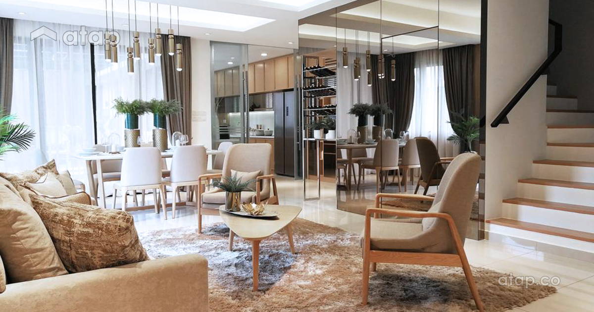 Modern Living Room semi-detached design ideas & photos Malaysia | Atap.co