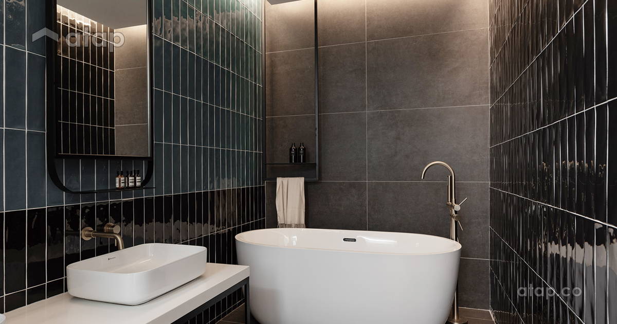 Modern Retro Bathroom terrace design ideas & photos Malaysia | Atap.co
