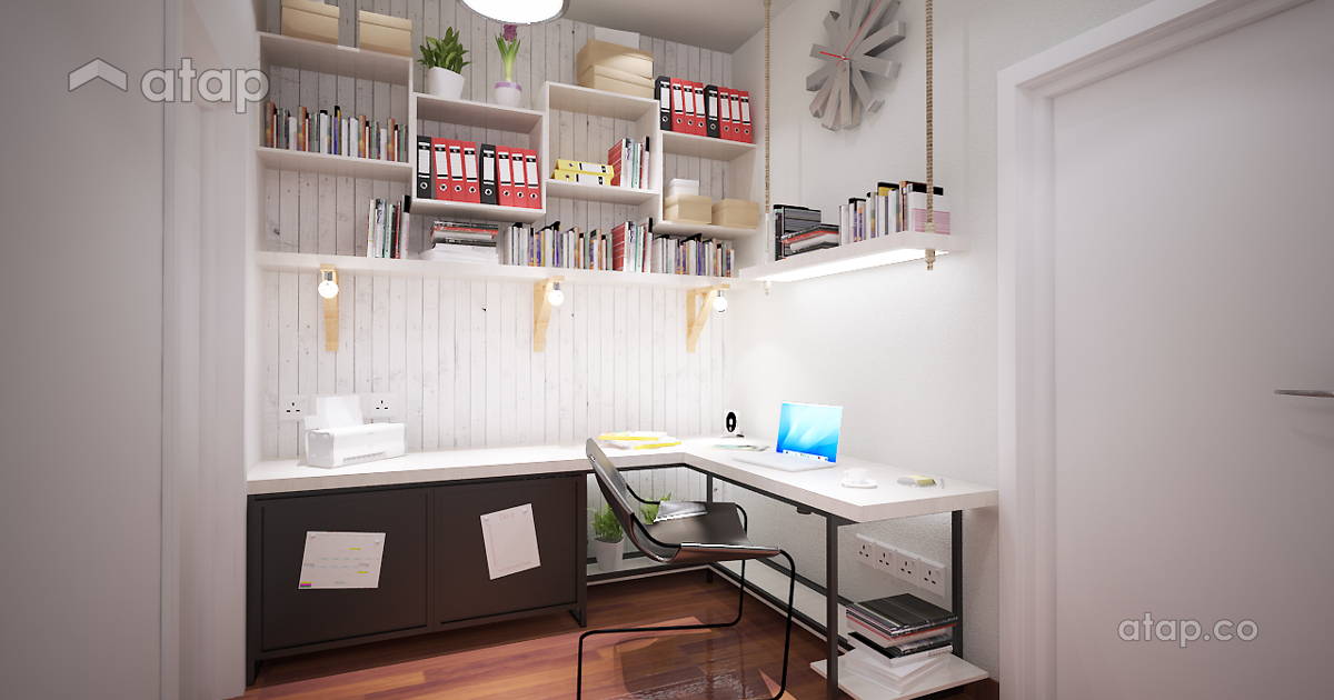 Contemporary Industrial Study Room terrace design ideas & photos ...