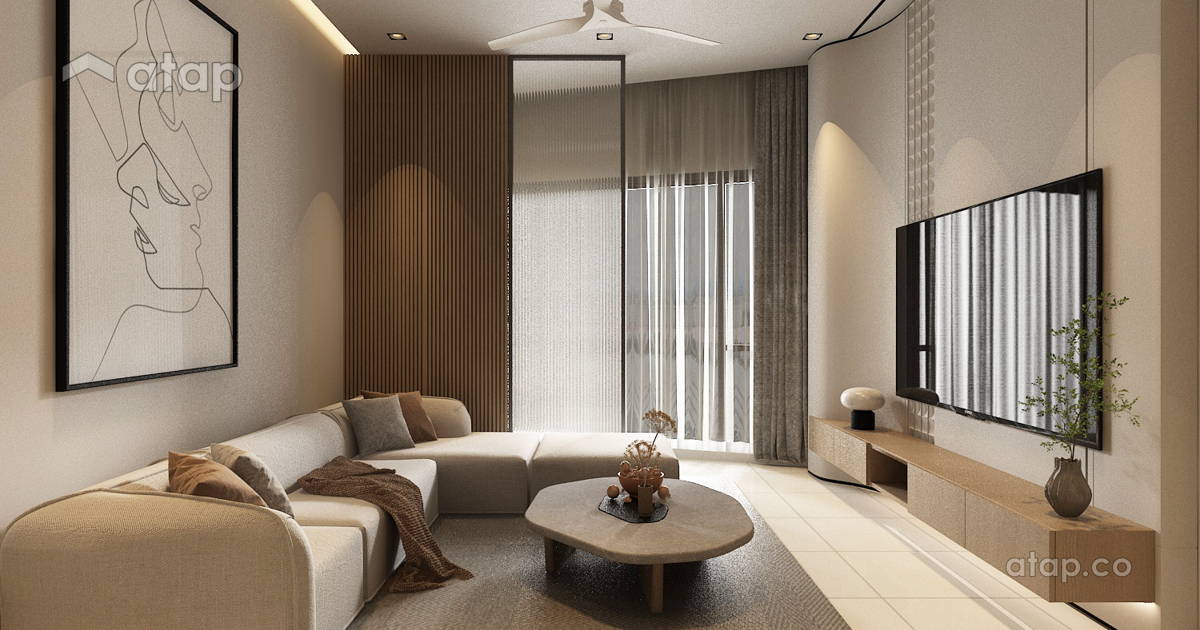 Modern Scandinavian Living Room condominium design ideas & photos ...