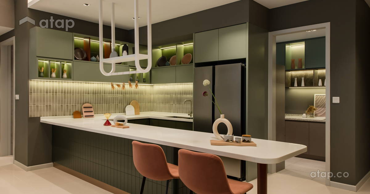 Rustic Zen Kitchen condominium design ideas & photos Malaysia | Atap.co