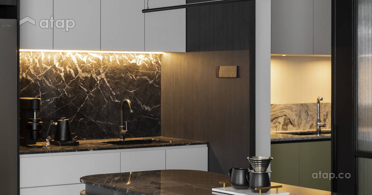 Contemporary Modern Kitchen semi-detached design ideas & photos ...