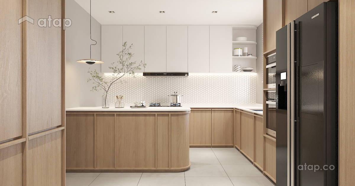 Contemporary Zen Kitchen terrace design ideas & photos Malaysia | Atap.co