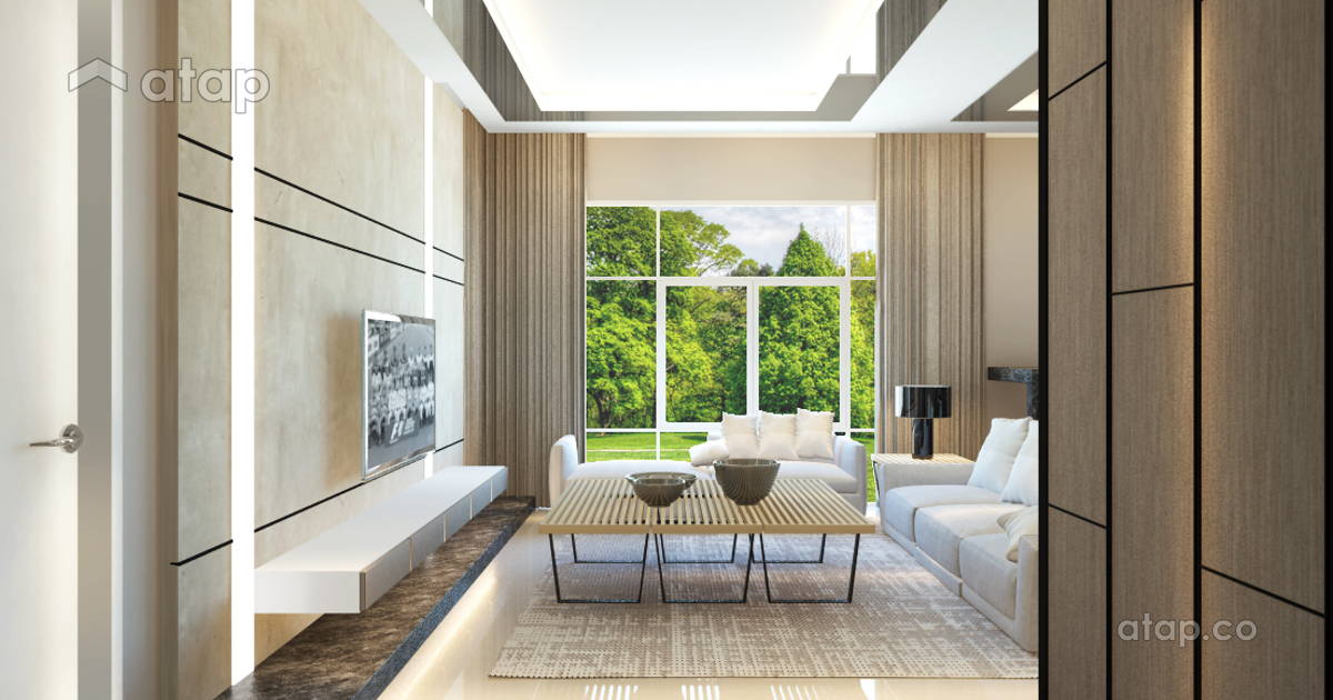 Contemporary Modern Living Room semi-detached design ideas & photos ...