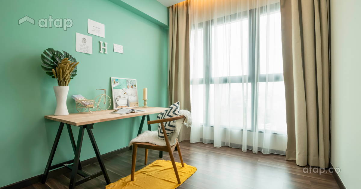 Minimalistic Scandinavian Study Room condominium design ideas & photos ...