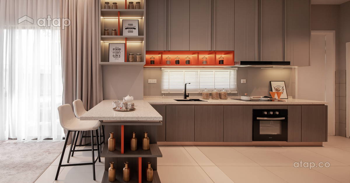 Classic Zen Kitchen terrace design ideas & photos Malaysia | Atap.co