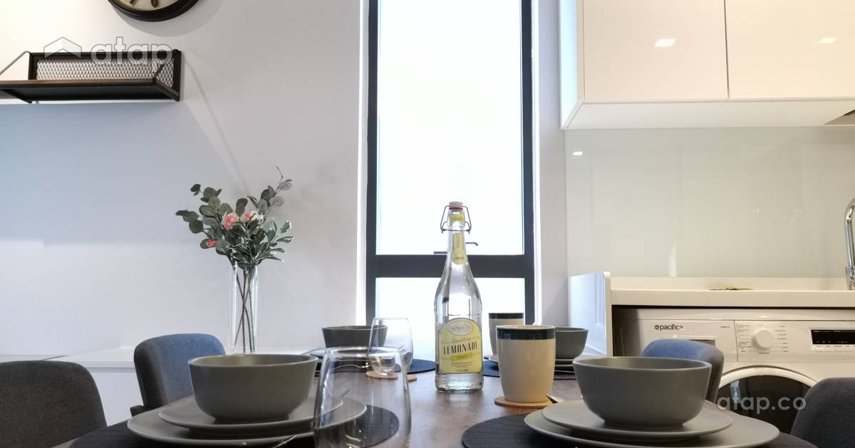 Contemporary Modern Dining Room Kitchen condominium design ideas ...