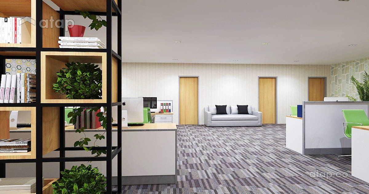 Modern Rustic Office shophouse design ideas & photos Malaysia | Atap.co