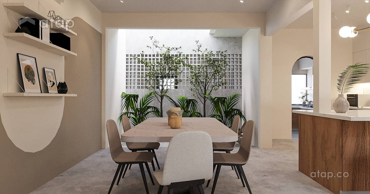 Asian Rustic Dining Room terrace design ideas & photos Malaysia | Atap.co