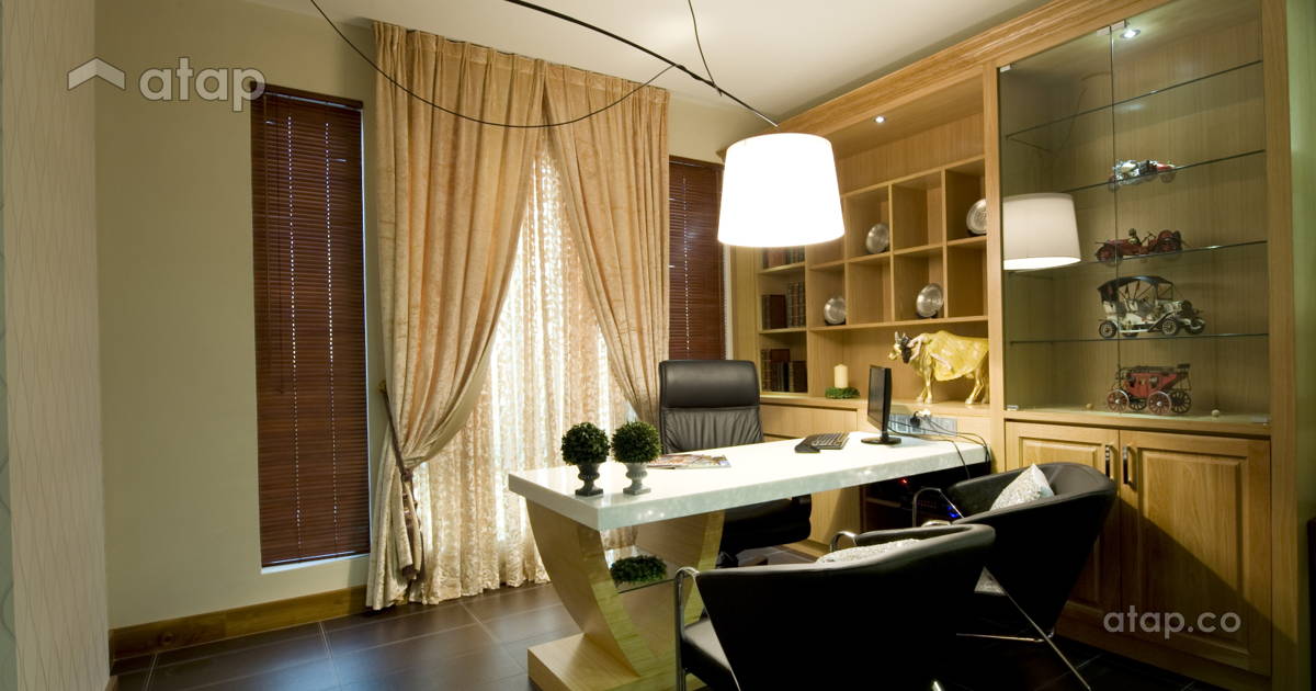 Asian Study Room bungalow design ideas & photos Malaysia | Atap.co