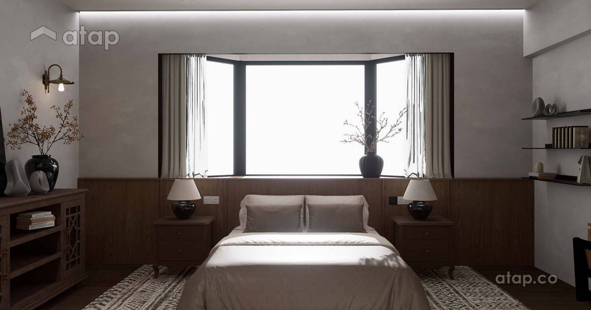 Vintage Zen Bedroom apartment design ideas & photos Malaysia | Atap.co